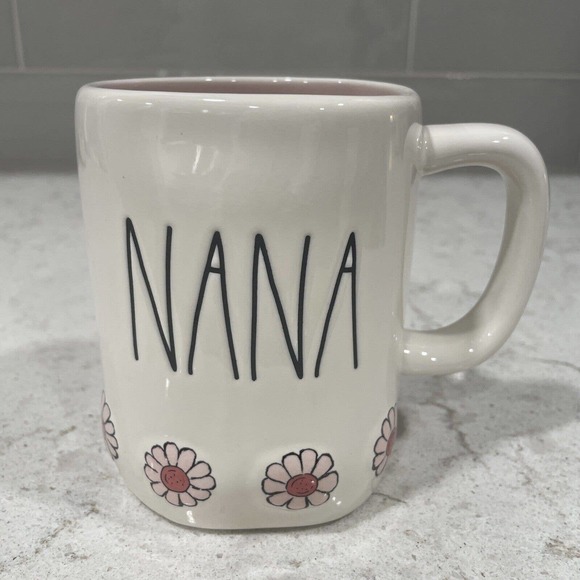 Rae Dunn | Dining | Nana 3d Daisy Flowers Rae Dunn Pink Inside Mug 9oz ...